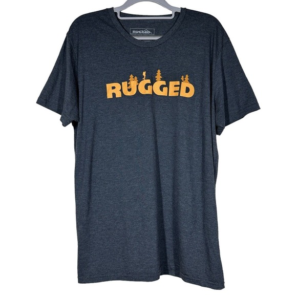 Rugged | Shirts | Rugged Tshirt Mens Size L Soft Blue Gray Speckled ...